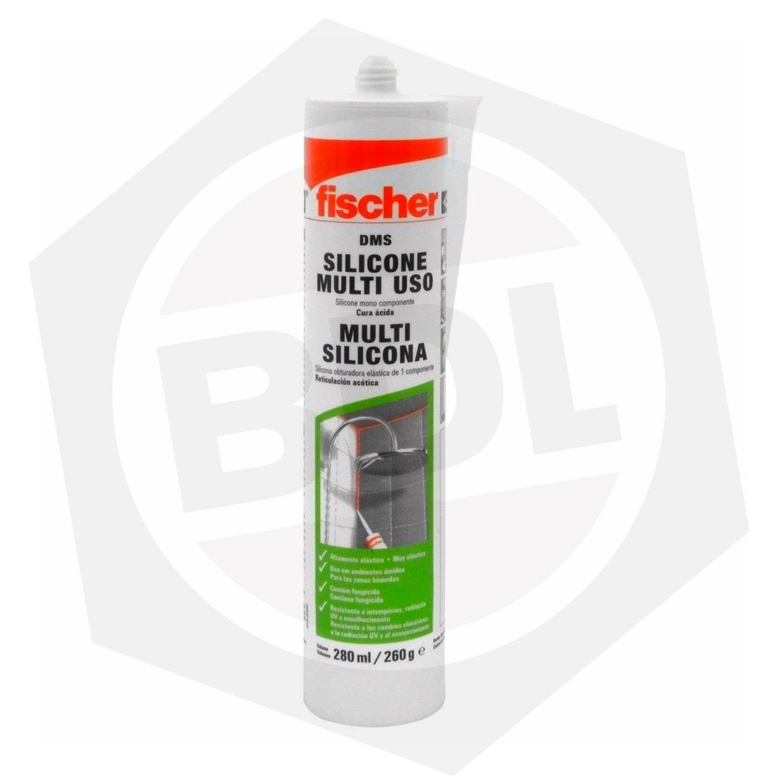 Silicona Multiuso Fischer - Pinturas - Bulonera del Litoral Ferretería